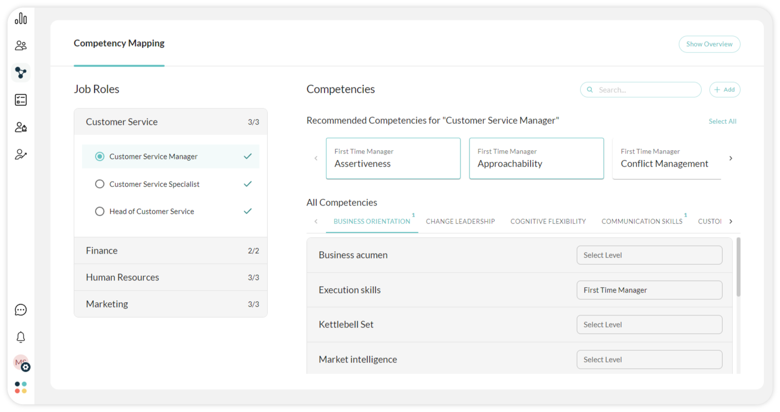Map Competencies to Different Job Roles/Teams